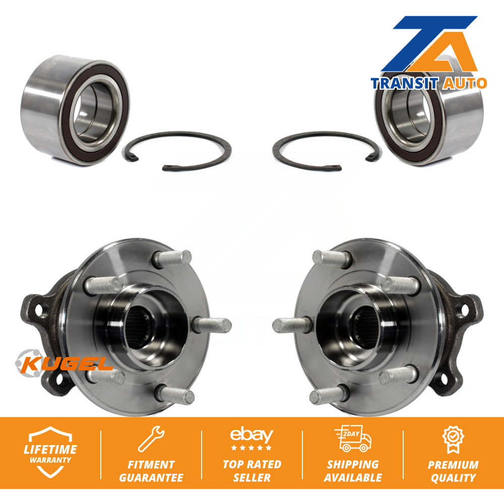 Front Rear Wheel Bearing And Hub Assembly Kit For Ford Escape Lincoln ...