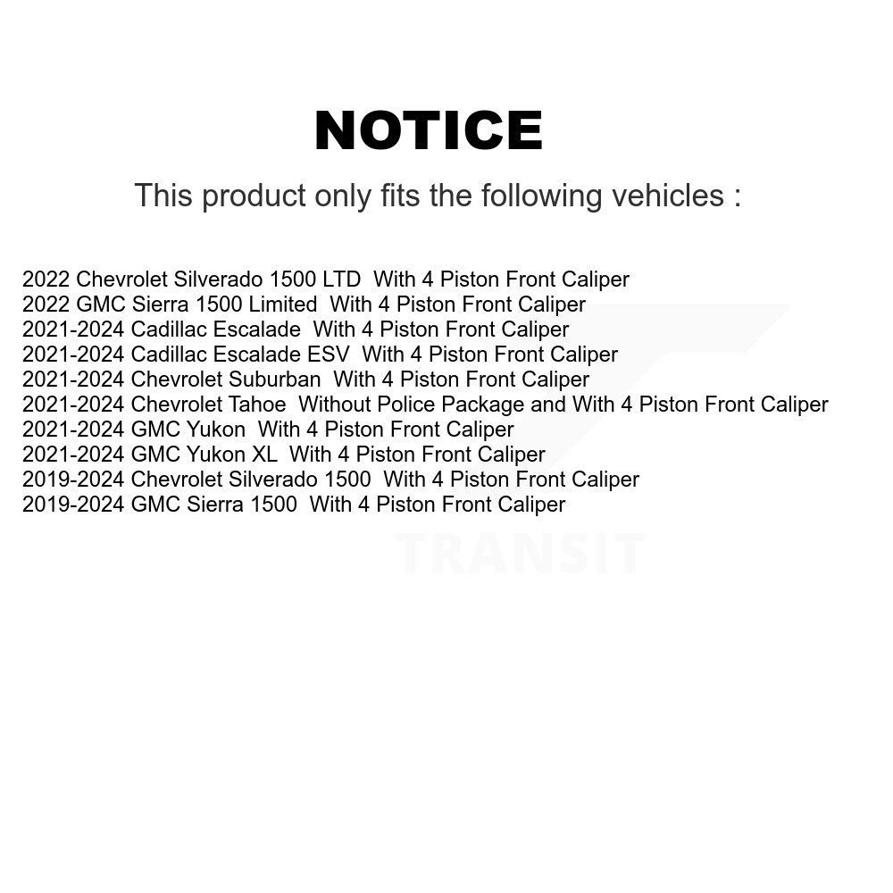 TEC Front Ceramic Disc Brake Pads TEC-2173 For Chevrolet Silverado 1500 ...