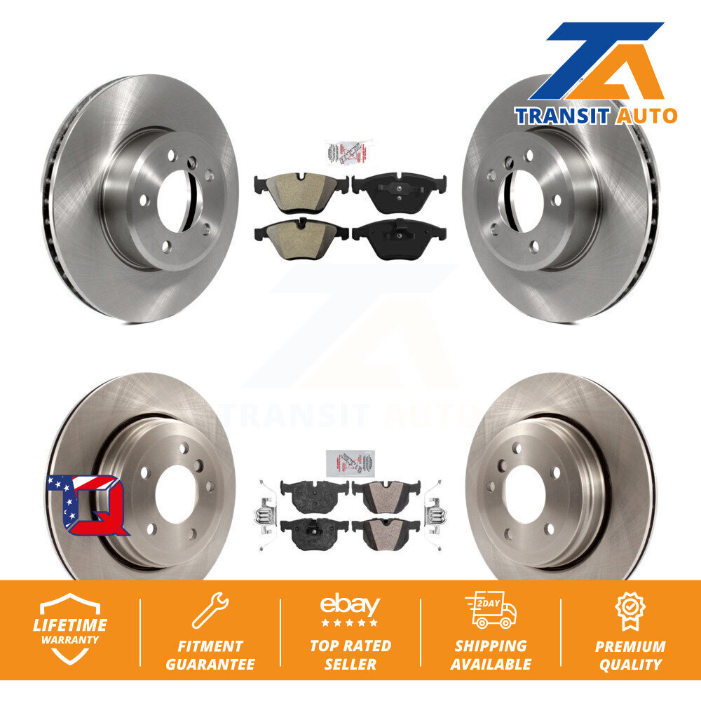 Front Rear Semi-Metallic Pads And Disc Brake Rotors Kit For BMW 530i ...