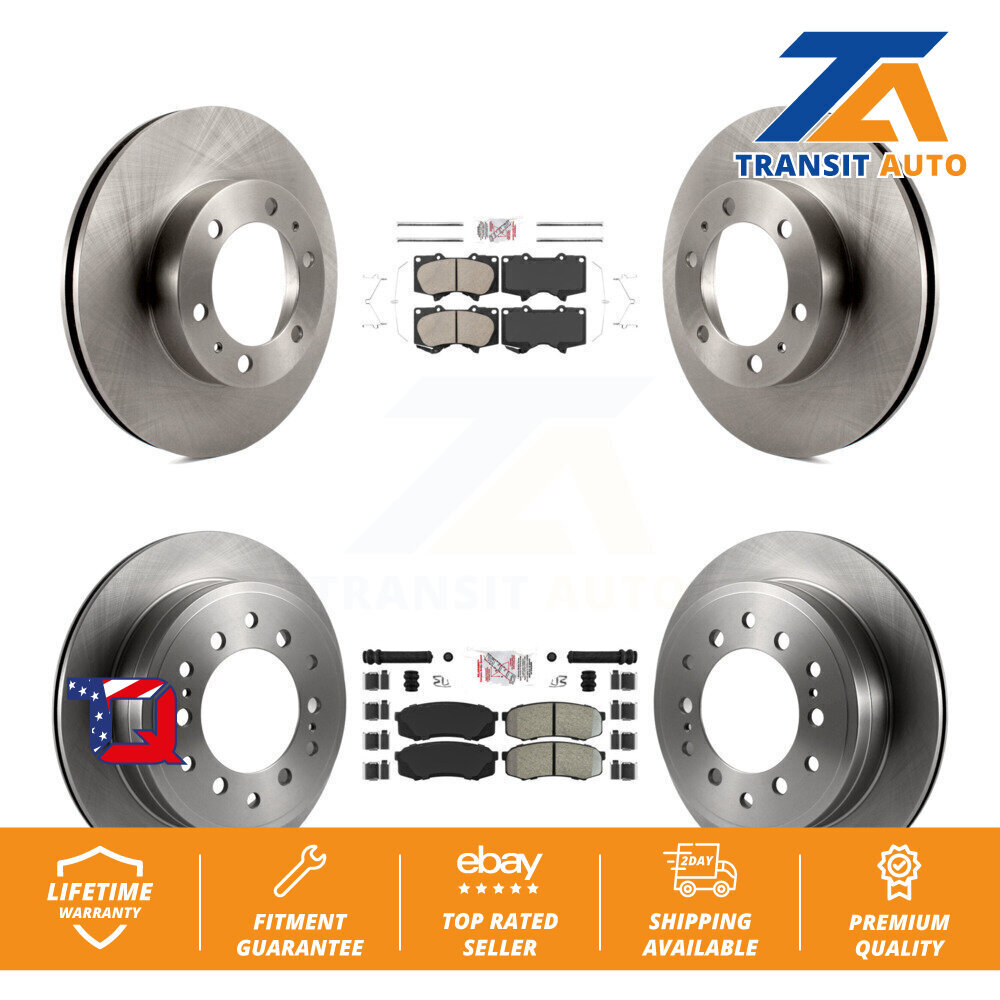 Front Rear Integrally Molded Pad & Brake Rotor Kit For Toyota 4Runner ...