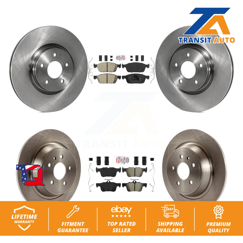 Front Ceramic Rear Semi-Metallic Pad Brake Rotor Kit For Ford Escape ...
