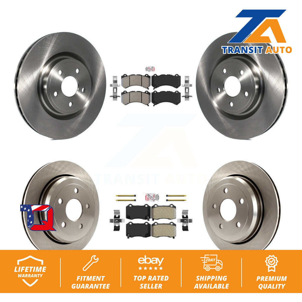 Front Rear Integrally Molded Pads And Disc Brake Rotors Kit For Dodge ...